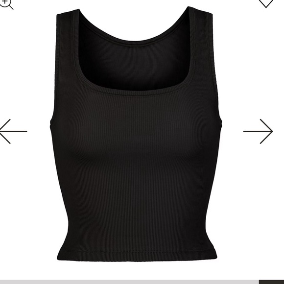 SKIMS | Tops | Skims Classic Black Ribbed Tank Top | Poshmark